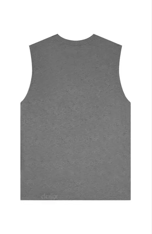 DALIX Embroidered Astronaut Muscle Tank - Deep Htr