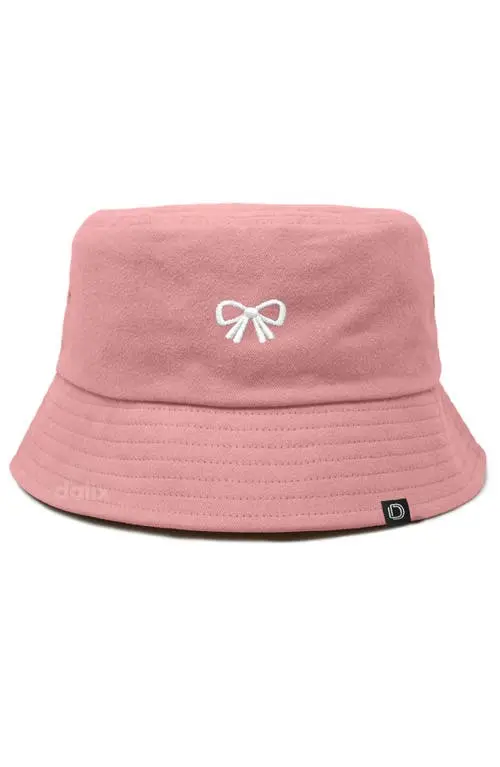 DALIX Bow Bucket Hat - Peach Melba