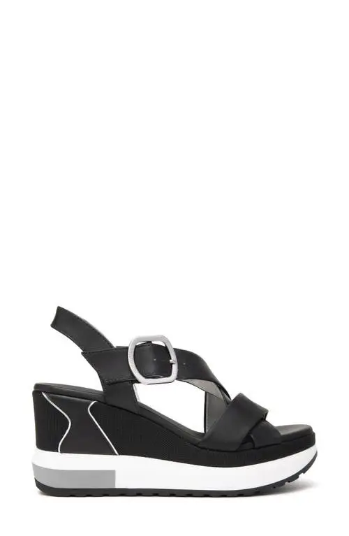 NEROGIARDINI Sport Wedge Sandal - Black