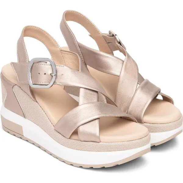NEROGIARDINI Sport Wedge Sandal - Rose