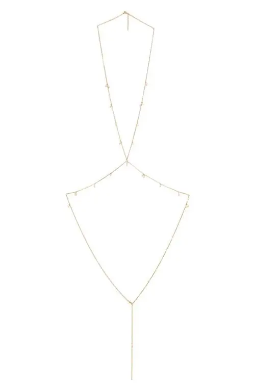 PETIT MOMENTS Lua Faux Pearl Body Chain - Gold