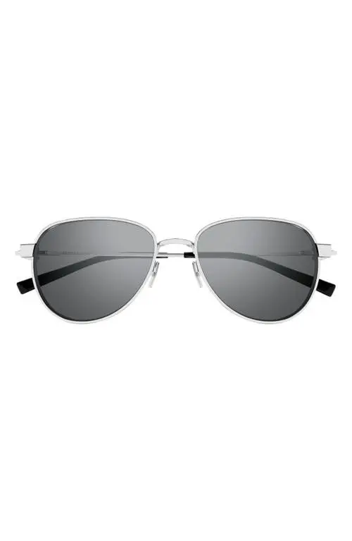 Saint Laurent 53mm Panthos Sunglasses - Silver