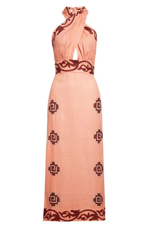 open lace back dress Prettiest Resort 2012 Christian Dior Hand Crocheted Pink & Orange Geom –  Shrimpton Couture main image 0