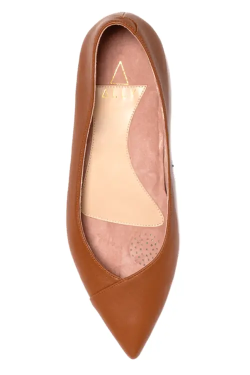 ALLY SHOES Forever Flat - Courageous Caramel Leather