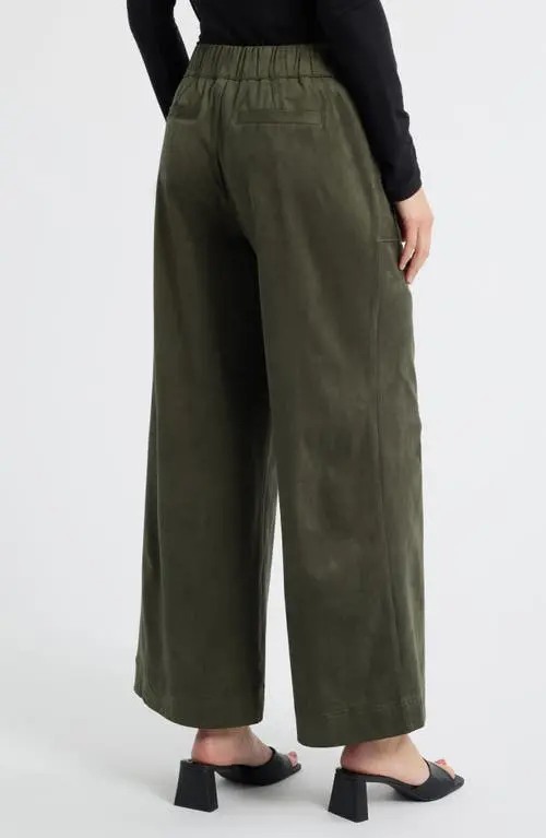 Wit & Wisdom Skyrise Patch Pocket Wide-leg Pants - Laurel Wreath