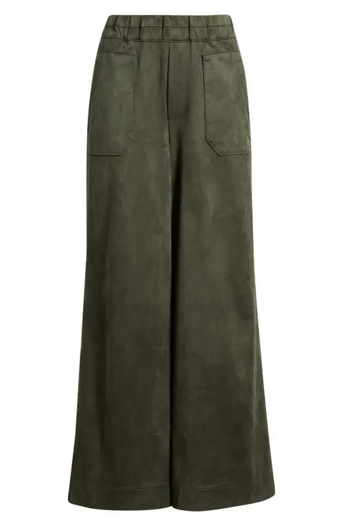 Wit & Wisdom Skyrise Patch Pocket Wide-leg Pants - Laurel Wreath