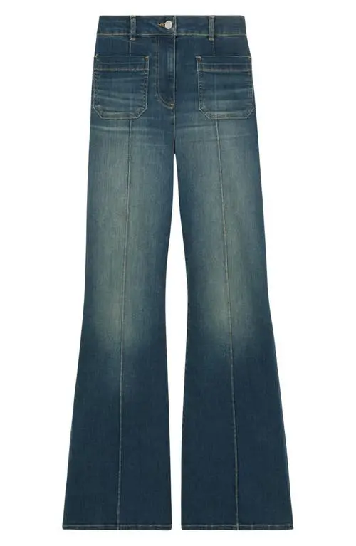 REISS Sakura Flare Jeans - Mid Blue
