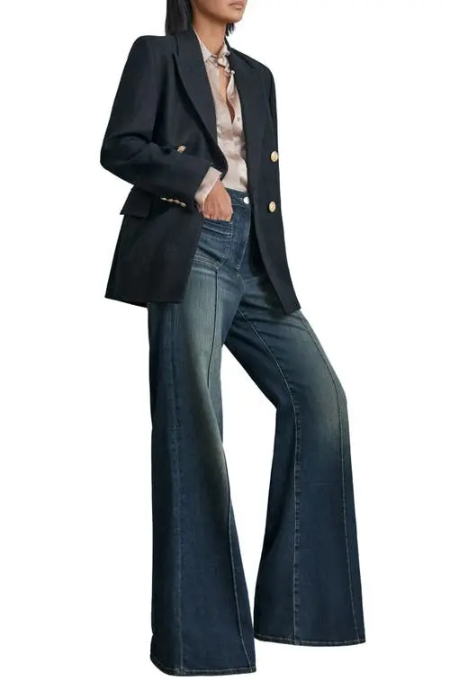 REISS Sakura Flare Jeans - Mid Blue