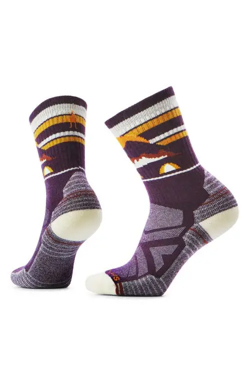 Smartwool Mountain Moon Hike Light Cushion Crew Socks - Purple Iris