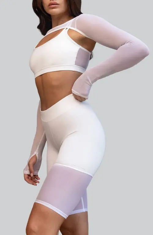 Heroine Sport Sheer Shrug - White