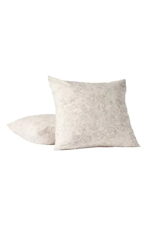 COYUCHI Solana Organic Cotton Pillow Sham - Undyed W/grays Botanical