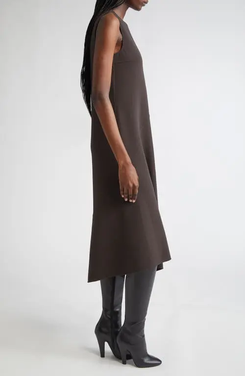 Michael Kors Asymmetric Sleeveless Wool Stretch Crepe Shift Dress