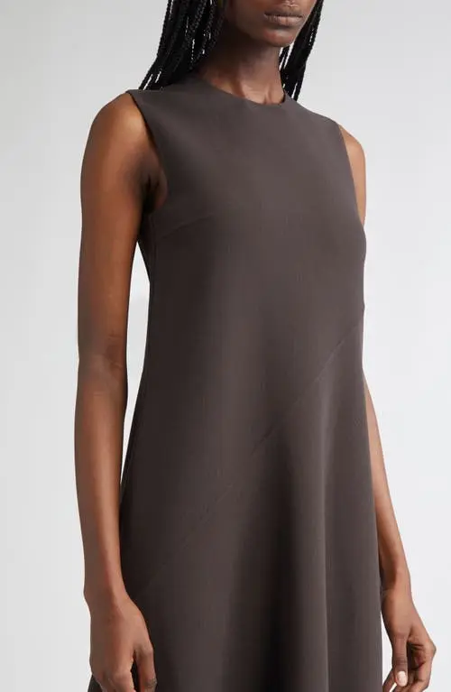 Michael Kors Asymmetric Sleeveless Wool Stretch Crepe Shift Dress