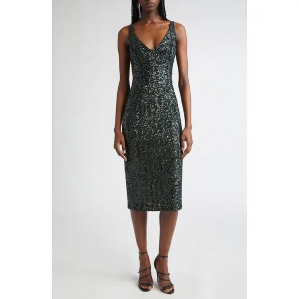 Michael Kors Sequin Embellished Sheath Dress