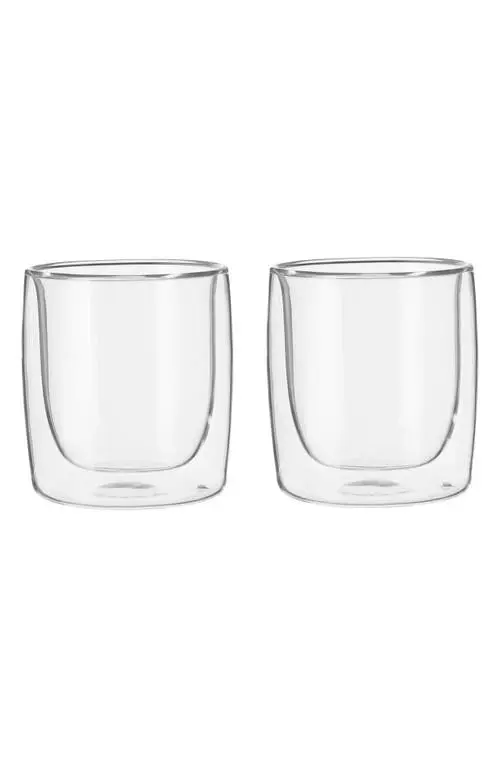 ZWILLING Sorrento Set Of 2 Double Wall Bar Glasses - Clear