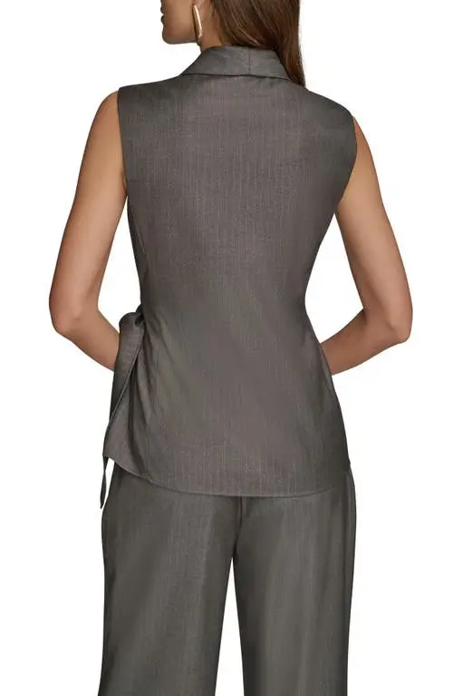 Donna Karan New York Pinstripe Wrap Vest