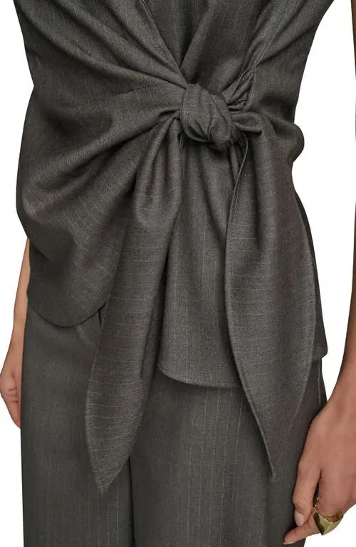 Donna Karan New York Pinstripe Wrap Vest