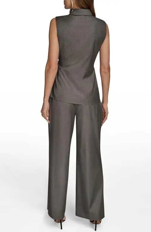 Donna Karan New York Pinstripe Wrap Vest