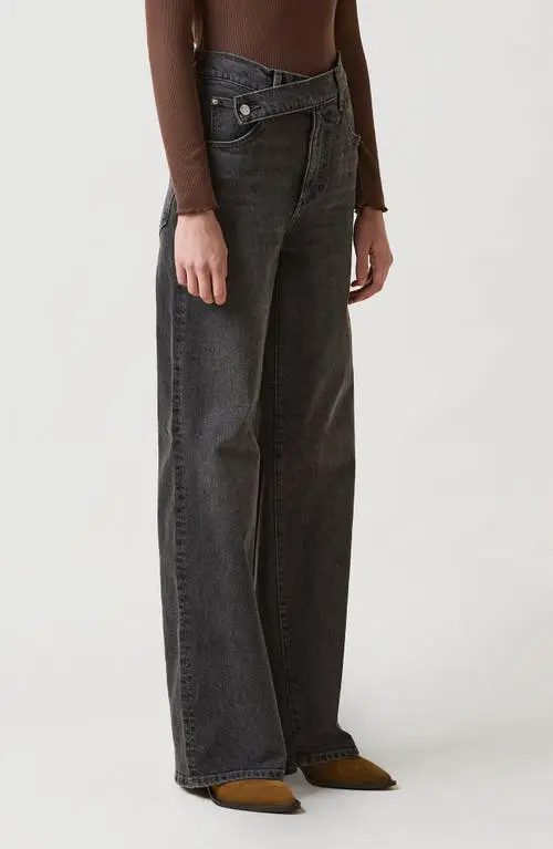 LE JEAN Crossover High-waist Wide-leg Jeans