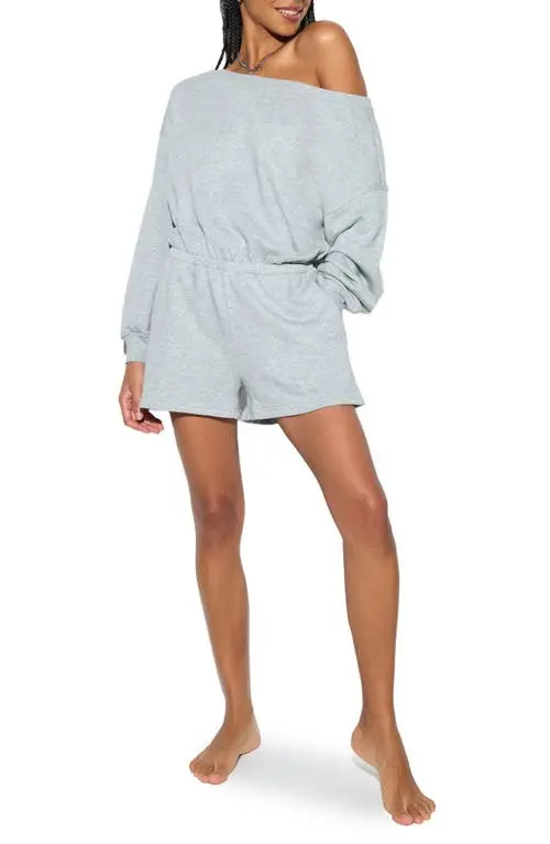 Spiritual Gangster La Vida Long Sleeve Romper - Heather Grey