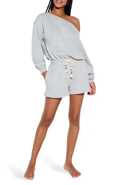 Spiritual Gangster La Vida Long Sleeve Romper - Heather Grey