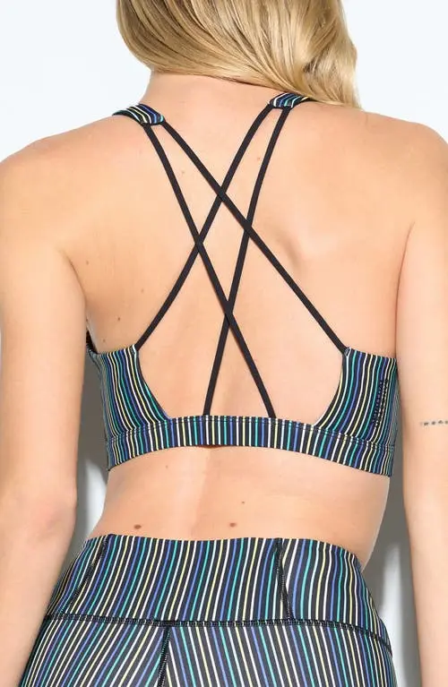 Spiritual Gangster Aura Stripe Longline Sports Bra
