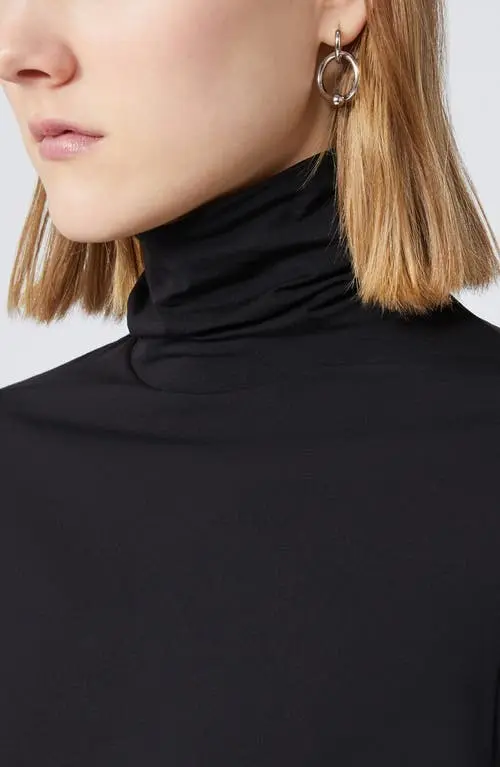 Sportmax Scrunch Neck Stretch Jersey Top - Black