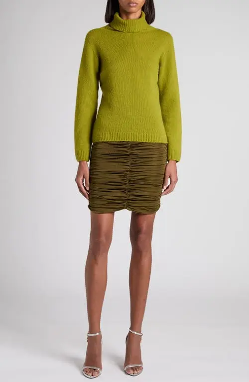 TOM FORD Ruched Silk-blend Miniskirt
