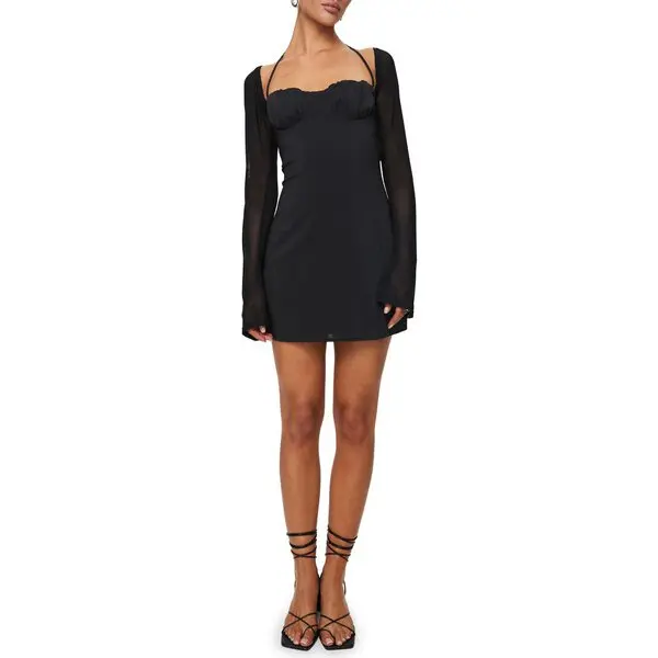 Princess Polly Dyer Underwire Long Sleeve Minidress