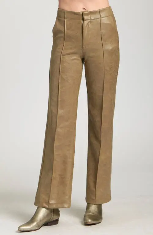 APNY Pintuck Wide-leg Pants - Olive