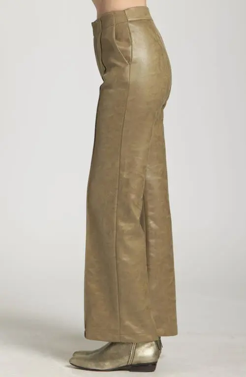 APNY Pintuck Wide-leg Pants - Olive