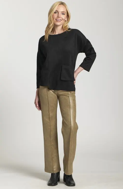 APNY Pintuck Wide-leg Pants - Olive
