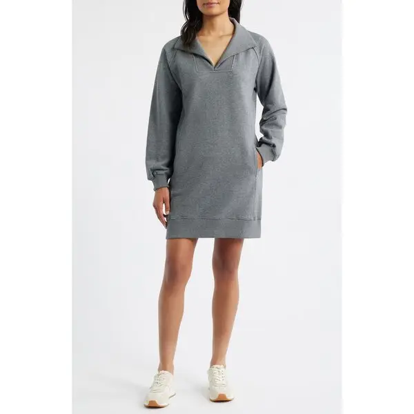 HATLEY Spread Collar Sweatshirt Dress
