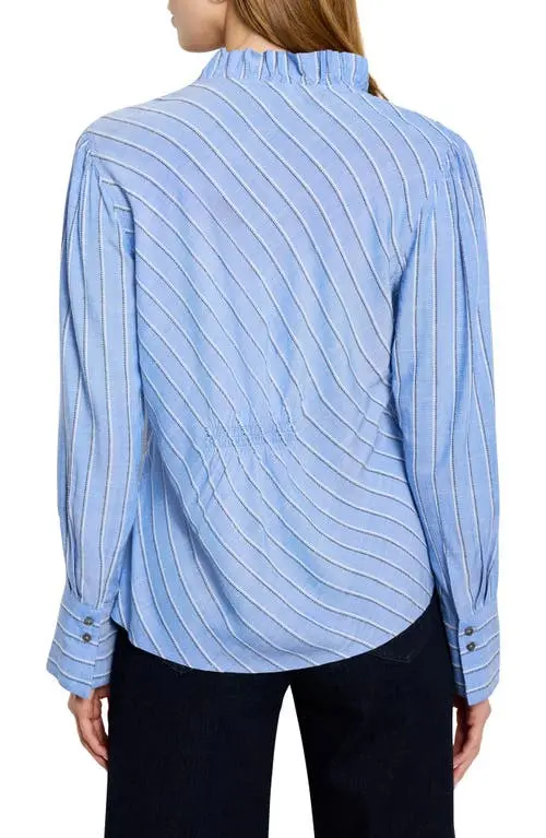NIC+ZOE Striped Ruffle Top