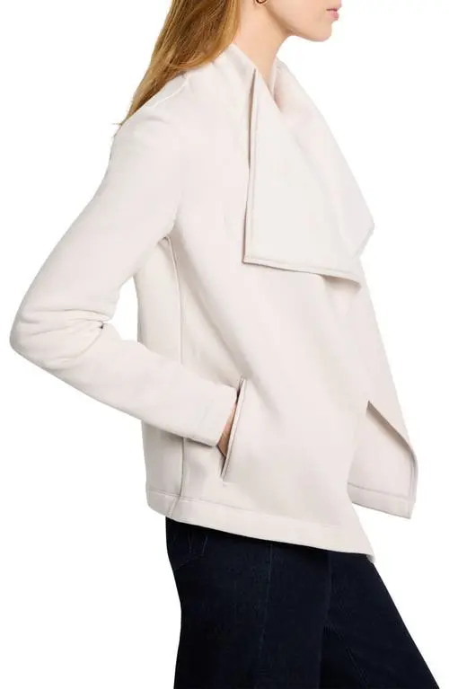 NIC+ZOE Knit Moto Jacket - Sugar Cookie
