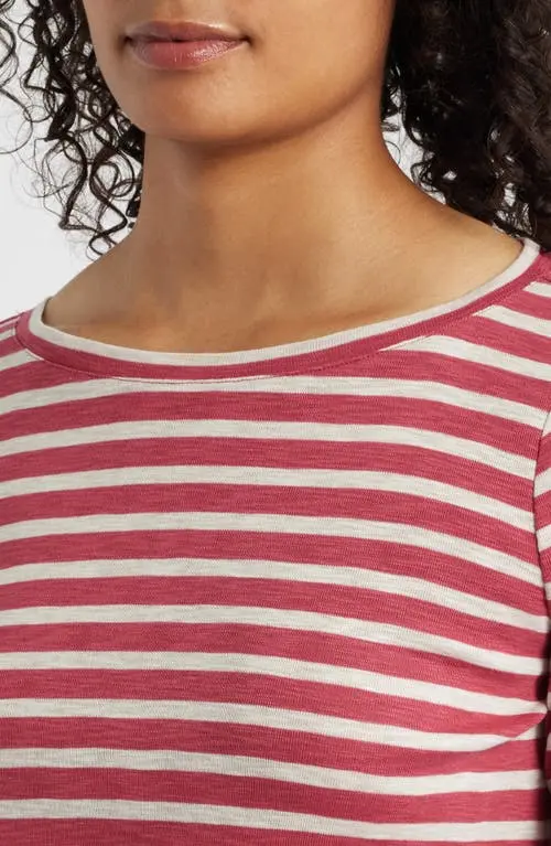 NIC+ZOE Striped Cotton-blend T-shirt