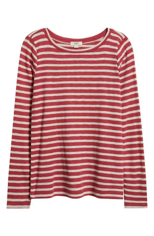 NIC+ZOE Striped Cotton-blend T-shirt
