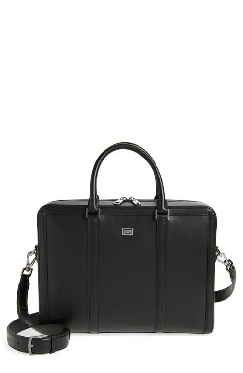 Dolce & Gabbana Calfskin Leather Briefcase - 80999 Nero