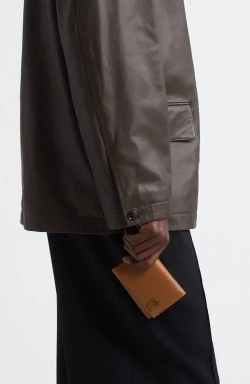 CHRISTIAN LOUBOUTIN Mooncrest Compact Leather Trifold Wallet - Cuoio