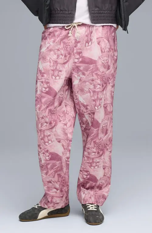 PUMA Allover Cat Print Drawstring Pants