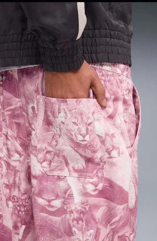 PUMA Allover Cat Print Drawstring Pants