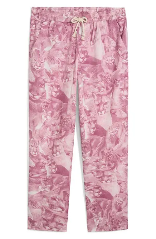 PUMA Allover Cat Print Drawstring Pants