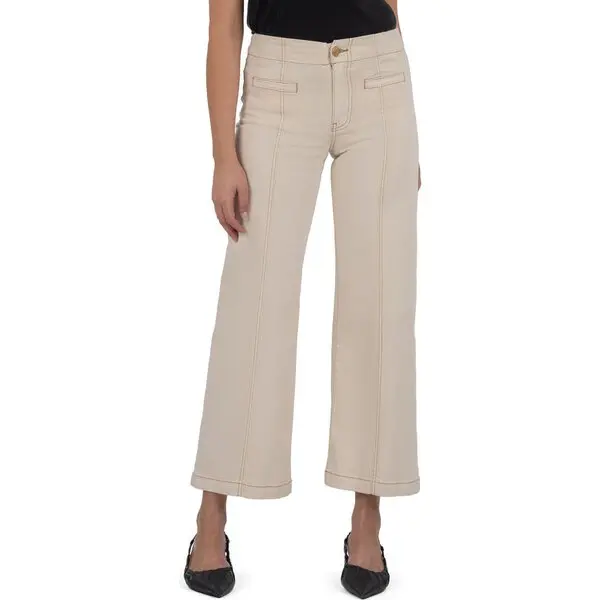 Kut From The Kloth Meg Seamed Wide-leg Ankle Pants