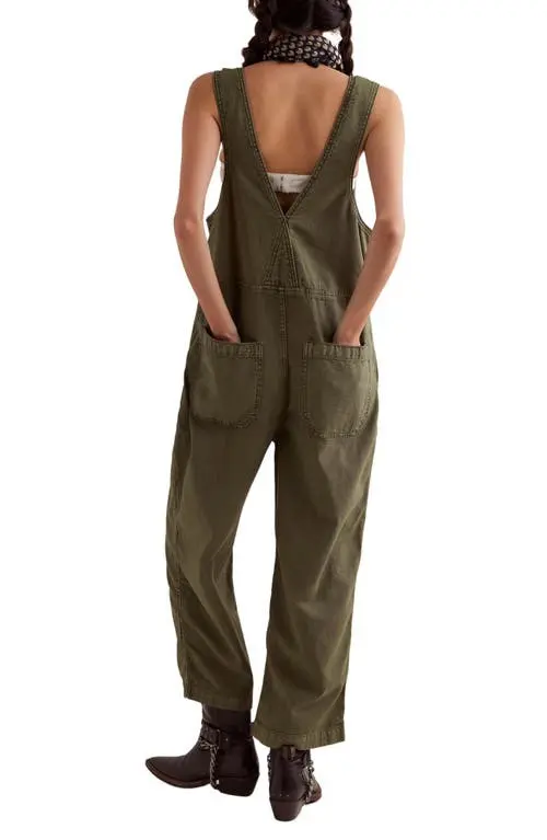 Free People Jude Denim Overalls - Verdant