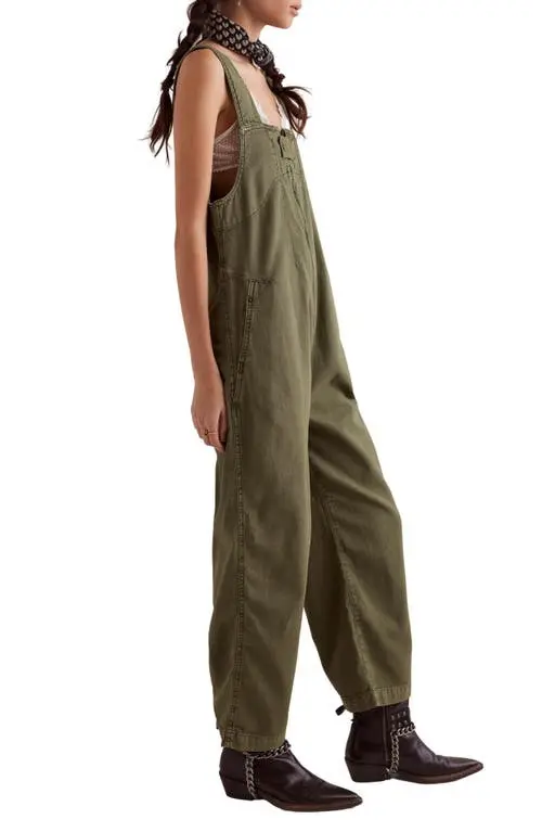 Free People Jude Denim Overalls - Verdant