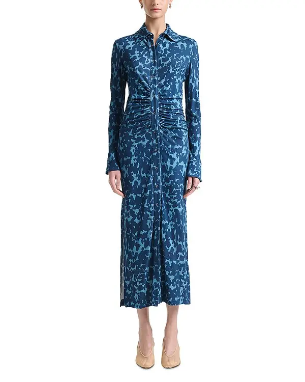 Altuzarra Claudia Button-Front Dress - Ash Blue Tortoise - 60% Off |  Editorialist
