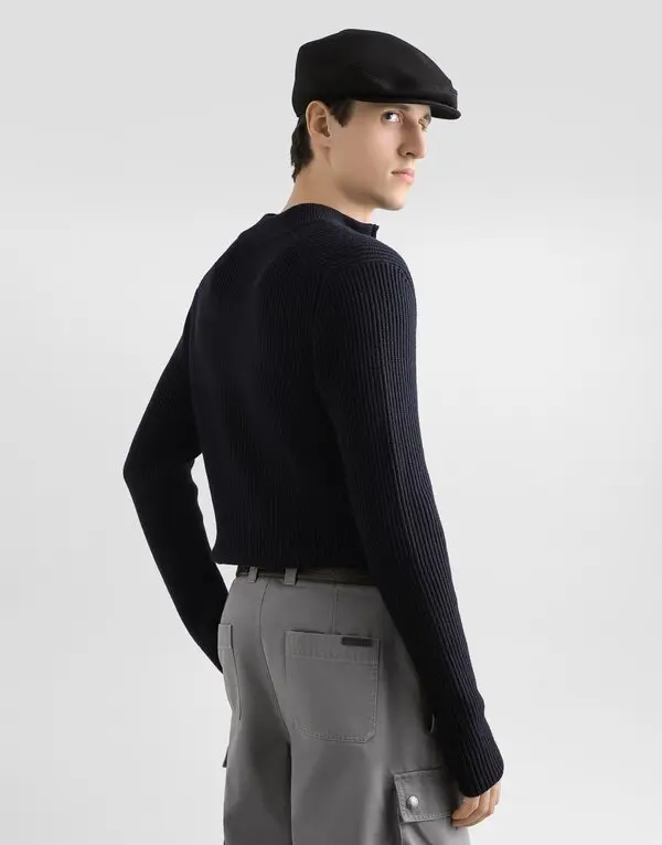 Dolce & Gabbana Turtleneck Zipped Pullover With Logo