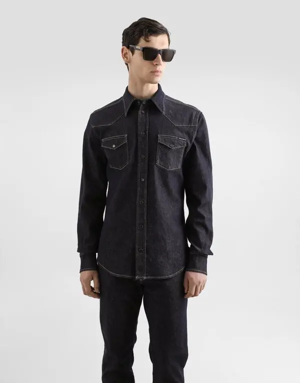 Dolce & Gabbana Stretch Denim Shirt