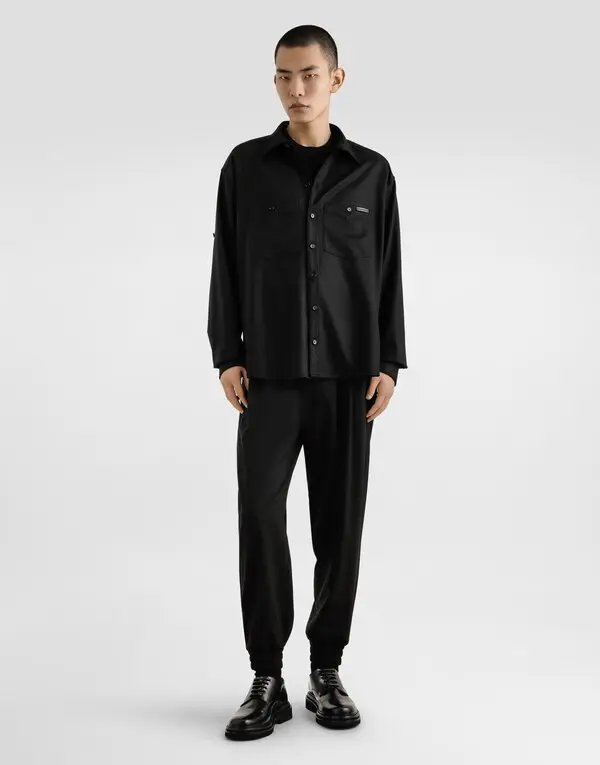 Dolce & Gabbana Oversized Flannel Shirt - Black