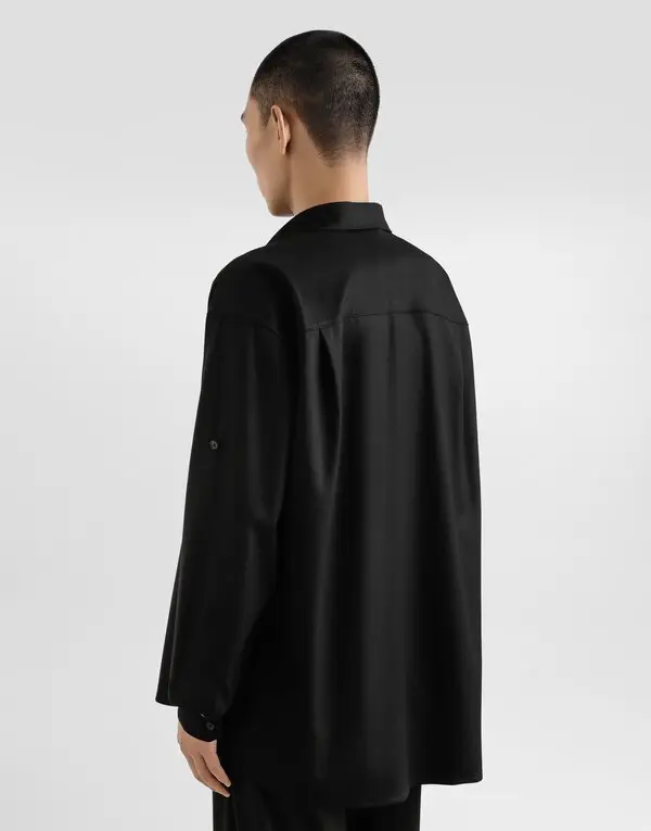 Dolce & Gabbana Oversized Flannel Shirt - Black